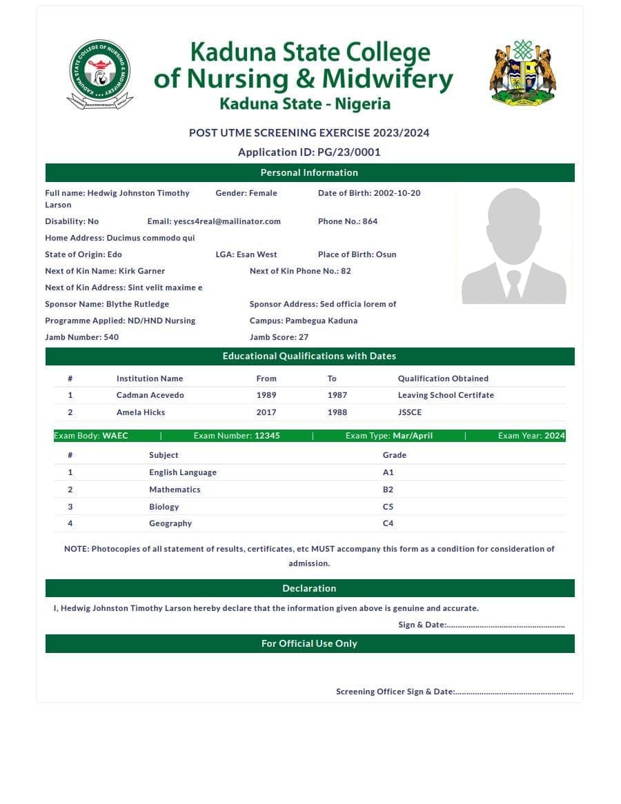 POST UTME Application Guideline » Kaduna State College of Nursing ... POST UTME Application Guideline » Kaduna State College of Nursing ...