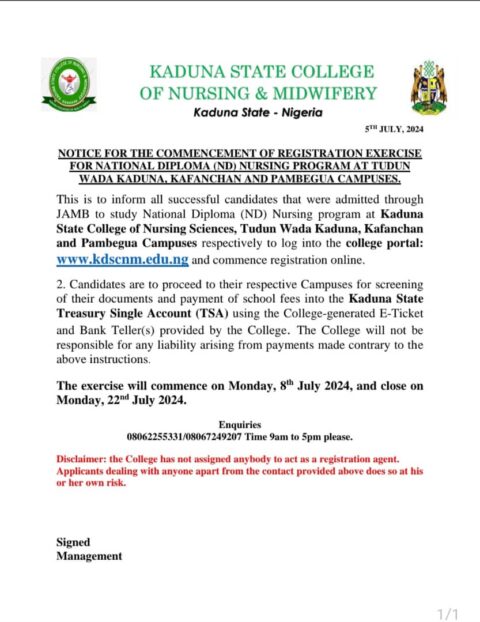 NOTICE FOR THE COMMENCEMENT OF REGISTRATION EXERCISE FOR NATIONAL ...